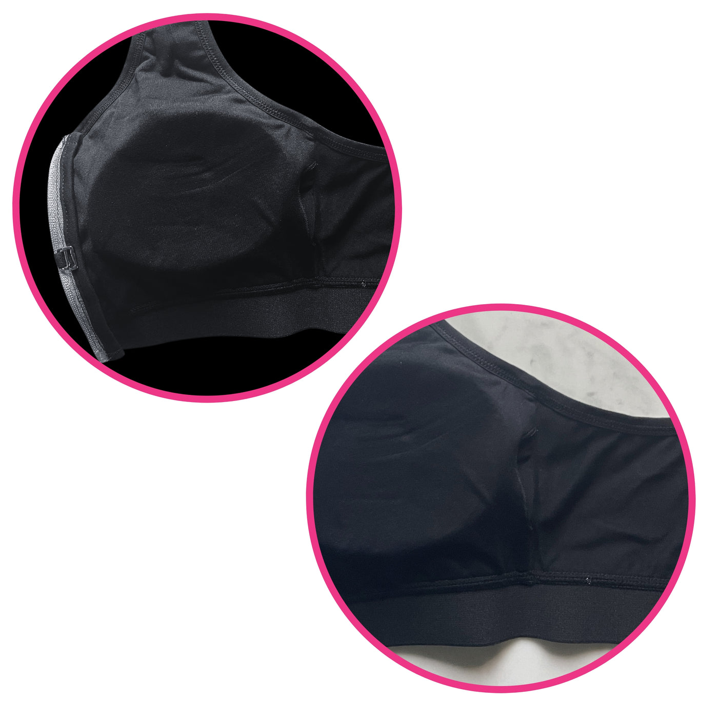 Medical Surgical Support Bra - Black & Silver Bundle