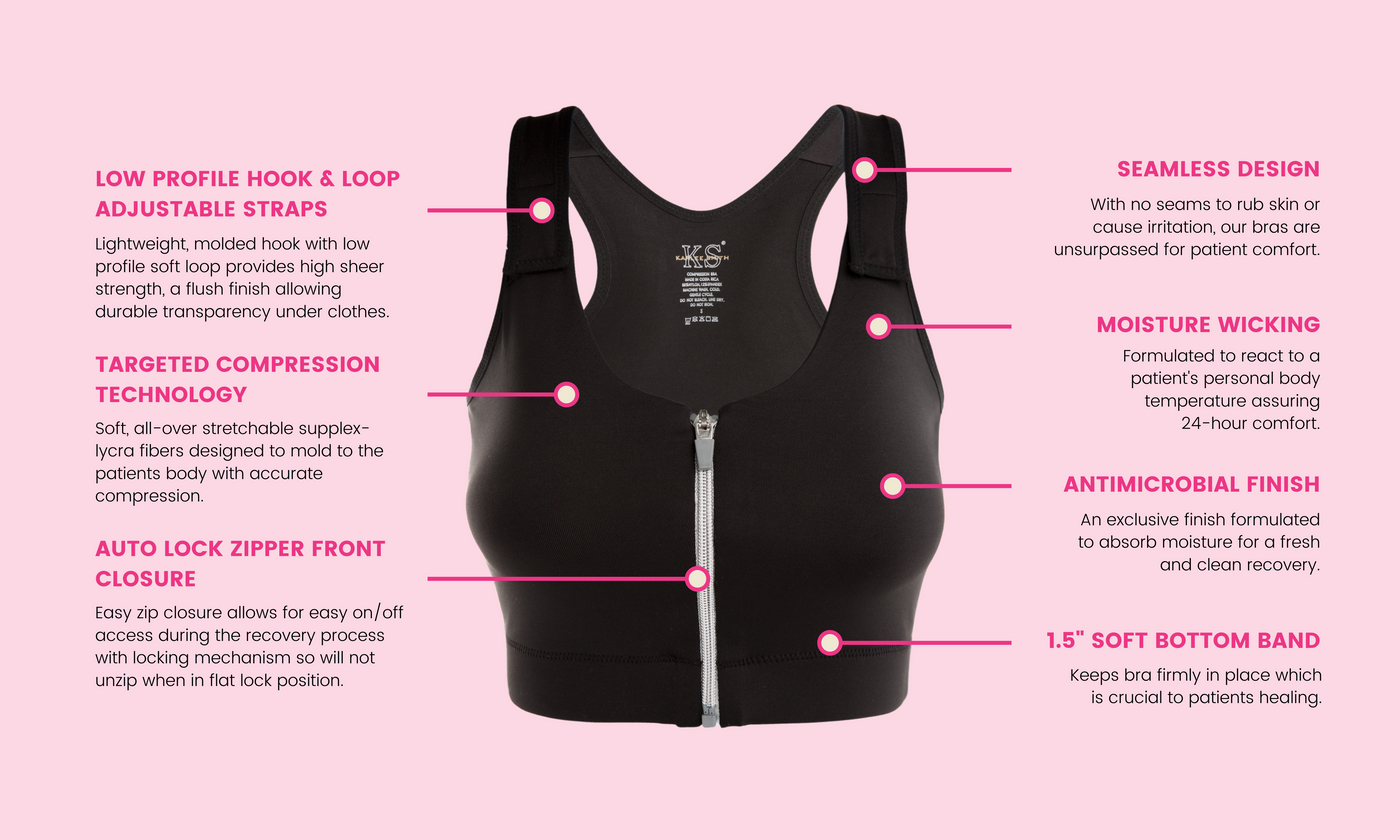 Post-Op Comfort Bra - Black